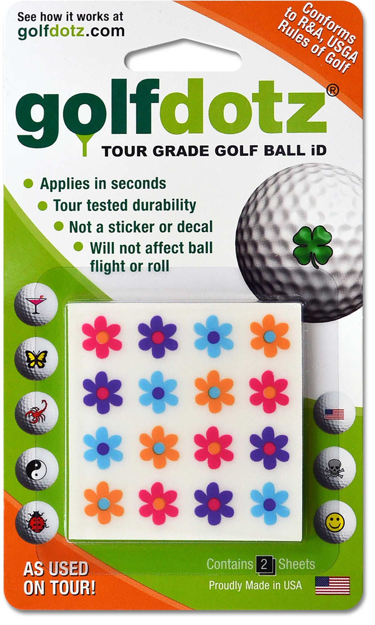 Pink Cocktail Golf Ball Ink Markings | Golfdotz