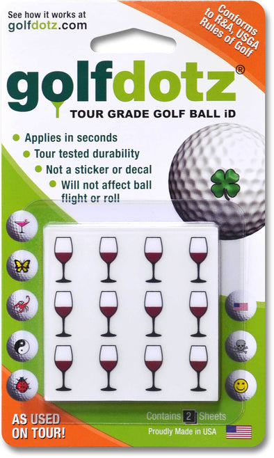 Wine Glass Golf Ball Marking | Cool Golf Ball Marking – Golfdotz